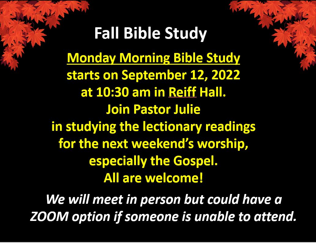 2022 Fall Bible Study